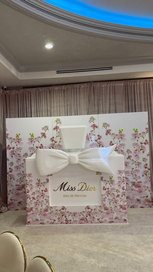 Miss Dior Backdrop Panels Flower – Custom Prop Rentals
